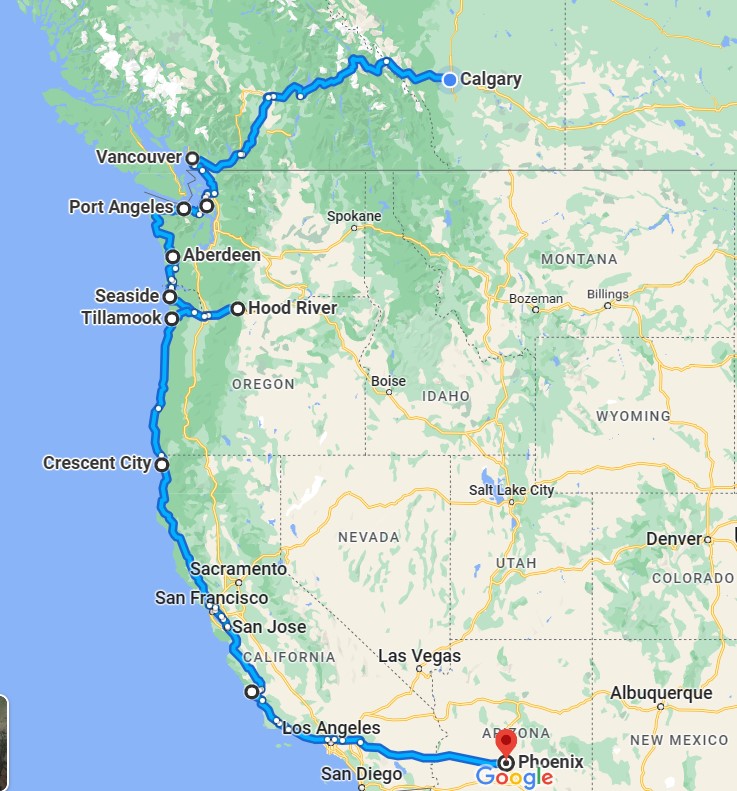 2023 Nov-Dec Road Trip Calgary to Arizona – Rowkin Rovings Blog