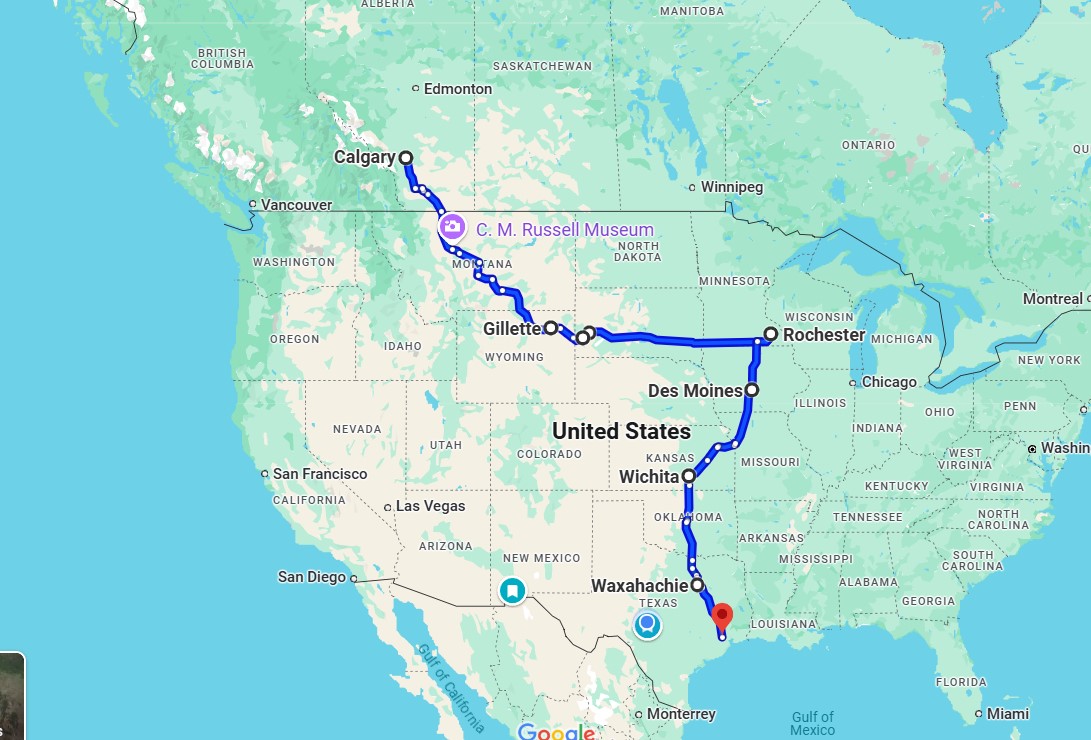 Waxahachie, Texas to Houston, Texas – 27th November – Rowkin Rovings Blog